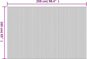 vidaXL Marketos Paraván bambusový přírodní odstín šířka 250 cm výška 165 cm