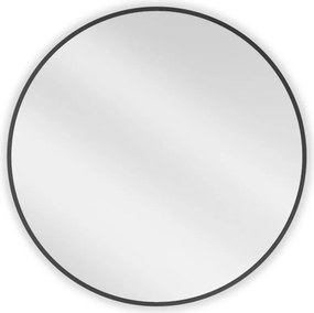 Mexen Loft, kulaté koupelnové zrcadlo 70 cm, barva rámu černá matná, 9850-070-070-000-70