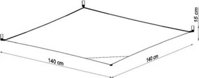 Stropní svítidlo SOLLUX Luna 4 G13 6x9W bez zdroje tkanina bílá SL.0740