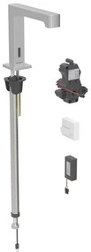 Geberit Brenta - Elektronický umyvadlový ventil, pro studenou vodu, bateriové napájení, easy to clean, kartáčovaná nerez 116.193.SN.1