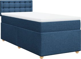 Box spring postel s matrací modrá 80x200 cm textil 3288827