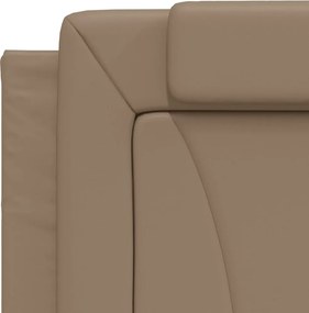 Postel Viana s matrací cappuccino 100 x 200 cm umělá kůže 3208779