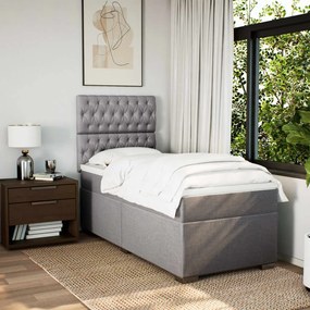Box spring postel s matrací taupe 90x190 cm textil 3290354