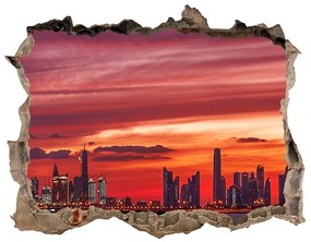 Wallmuralia Fototapeta díra na zeď 3D Západ slunce Dubaj 95x64 cm