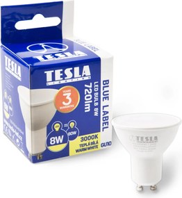 TESLA Lighting LED žárovka GU10, 8 W, 720 lm, 3000 K