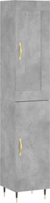 Skříň highboard betonově šedá 34,5x34x180 cm kompozitní dřevo 3200117