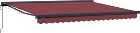 Automatická zatahovací markýza burgundská 400 x 300 cm 3215330