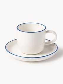 Sada porcelánových šálků s podšálky na espresso Facile, 2 díly