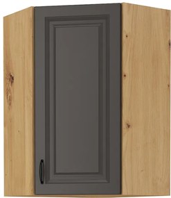 Kuchyňská skříňka Stilo 60x60 GN-90 1F (45°) korpus dub artisan, dvířka šedá