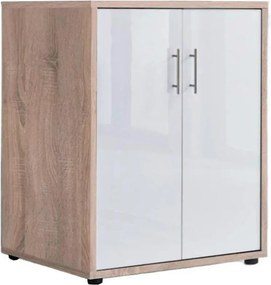 XXXLutz SKŘÍŇ NA ŠANONY, Sonoma dub, vysoce lesklá bílá, 54/74/50 cm MID.YOU - Online Only kancelářský nábytek - 001067015607