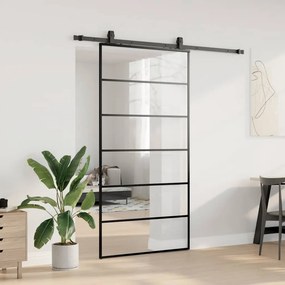 Posuvné dveře se sadou kování černé 102x205 cm ESG Glass 3375849