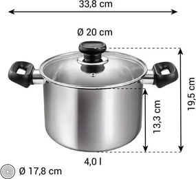 TESCOMA Hrnec BRAVA s poklicí ø 20 cm, 4,0 l