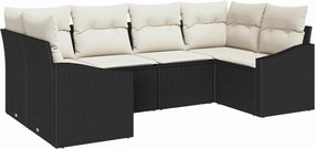 Set pohovek 6 ks Černá polyratan 3346857