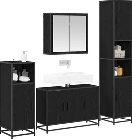 Sada koupelnového nábytku 4 ks Černý dub 90 x 33 x 60 cm 3402325