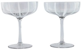 OYOY Sklenice na šampaňské Mizu Glass Clear 230 ml - set 2 ks, čirá barva, sklo