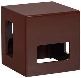 OnaDnes -20% Hoorns Bordově červený dřevěný odkládací stolek Border 40 cm