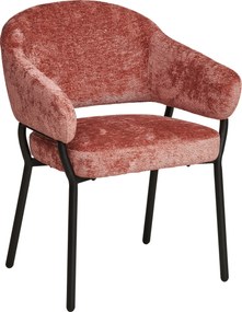 XXXLutz ŽIDLE S PODRUČKAMI, železo, mikrovlákno, pink MID.YOU - Jídelní židle - 002110001902
