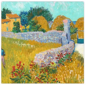 Obraz - Vincent van Gogh, Farmhouse in Provence, reprodukce (30x30 cm)