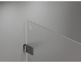 Mexen Lunar-B, pravostranný výklopný sprchový kout 100 x 80 cm, 8mm čiré sklo, profil grafit broušený, 832-100-080-66-00-P