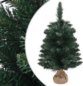 vidaXL Umělý vánoční stromek se stojanem zelený 60 cm PVC [340537]