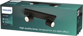 Philips - LED RGBW Stmívatelné bodové svítidlo RUNNER 2xGU10/6,5W/230V černá