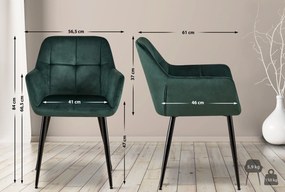 Konferenční židle Emia samet – zelená