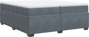 Box spring postel s matrací tmavě šedá 200x200 cm samet 3285306