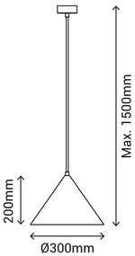 Zelené závěsné svítidlo SULION Vilma, výška 150 cm