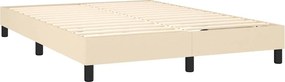 Box spring postel s matrací a LED krémová 140x190 cm textil 3133314