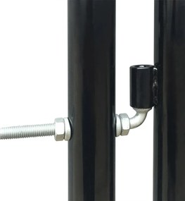 vidaXL Černá jednokřídlá plotová brána 300 x 225 cm [141694] Barva: Černá