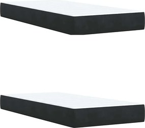 Box spring postel s matrací černá 200x200 cm samet 3287826