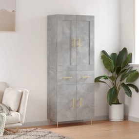 vidaXL Skříň highboard 69,5 x 34 x 180 cm kompozitní dřevo [3199865] Barva: Betonová šedá