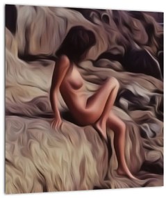 Obraz - Malba ženy (30x30 cm)