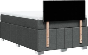 Box spring postel s matrací tmavě šedá 120x190 cm textil 3287008