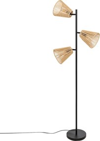 Stojací lampa boho GIADA, 3 otočné stínidla, 150 cm