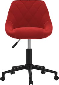 Otočná jídelní židle vínová samet 3089038