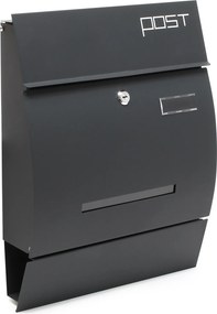 Poštovní schránka Wiltec – 350 × 95 × 445 mm, antracitová (60024)