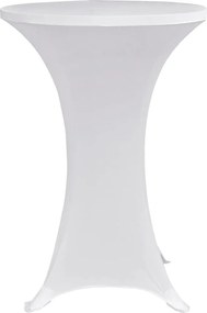 Návlek na koktejlový stůl Ø 80 cm bílý strečový 4 ks 279070