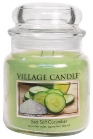 Village Candle Vonná svíčka ve skle - Mořská sůl-Okurka