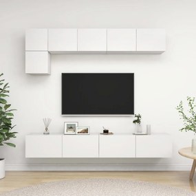5dílný set TV skříněk bílý kompozitní dřevo 3078694