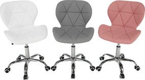 Designová kancelářská židle NOMI - růžová ekokůže