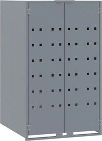 Box na 3 popelnice šedý 207 x 79 x 117 cm ocel 3279988