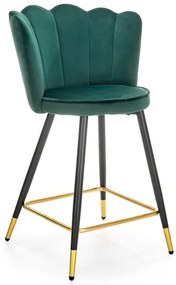 HALMAR H106 barová židle tmavě zelená