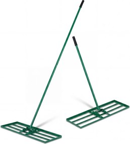 Costway Shrnovač trávníku s ergonomickou rukojetí na zem – 75 × 25 cm, zelený