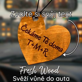 Ahome CZ Dřevěná vůně do auta –  s vlastním vzkazem
