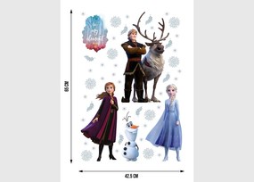 Dětská samolepka na zeď Ledové Království – Mrazivá Zima, Disney | 42.5 x 65 cm | DDK 1731