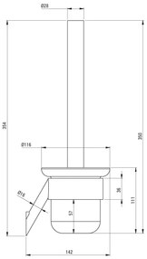 Deante Silia, nástěnný toaletní WC kartáč, broušený bronz, DEA-ADI_C711