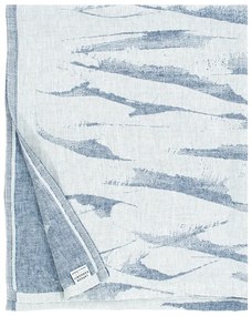 Lněný ručník Aallokko, modrý, Rozměry  95x180 cm