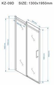 BPS-koupelny Posuvné sprchové dveře HYD-PD09D 130 bílá/transparent pro instalaci do niky - bez vaničky