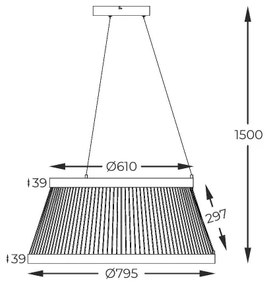 Zuma Line MD3328-2M-3BT - LED Stm. lustr BALL LED/53W/230V 2700-6000K černá + DO